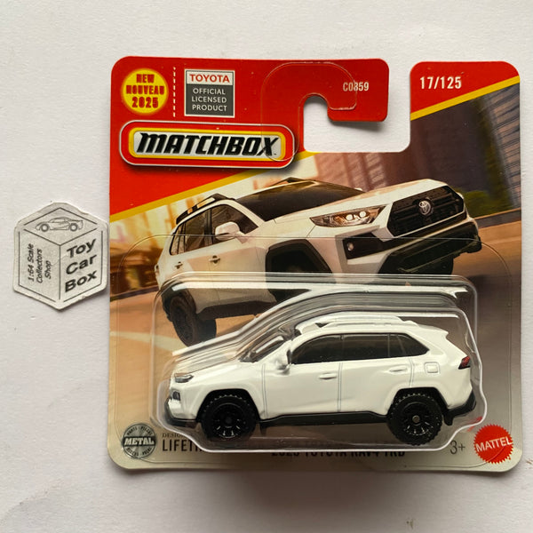 2025 MATCHBOX #17 - 2023 Toyota RAV4 TRD (White - Short Card) B21g – Toy Car Box