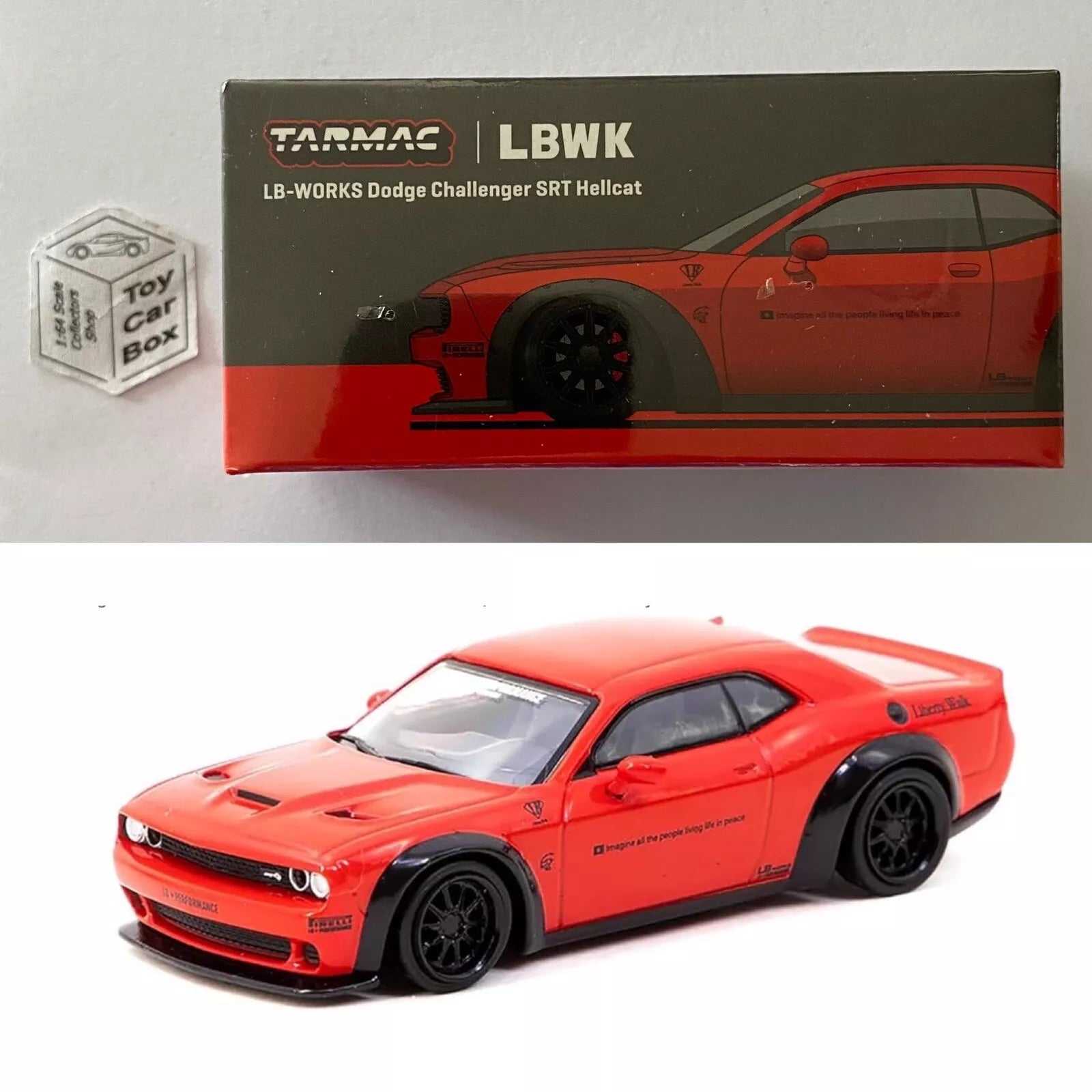 TARMAC - LB Works Dodge Challenger SRT Hellcat (Red - 1/64 Scale) R65 ...