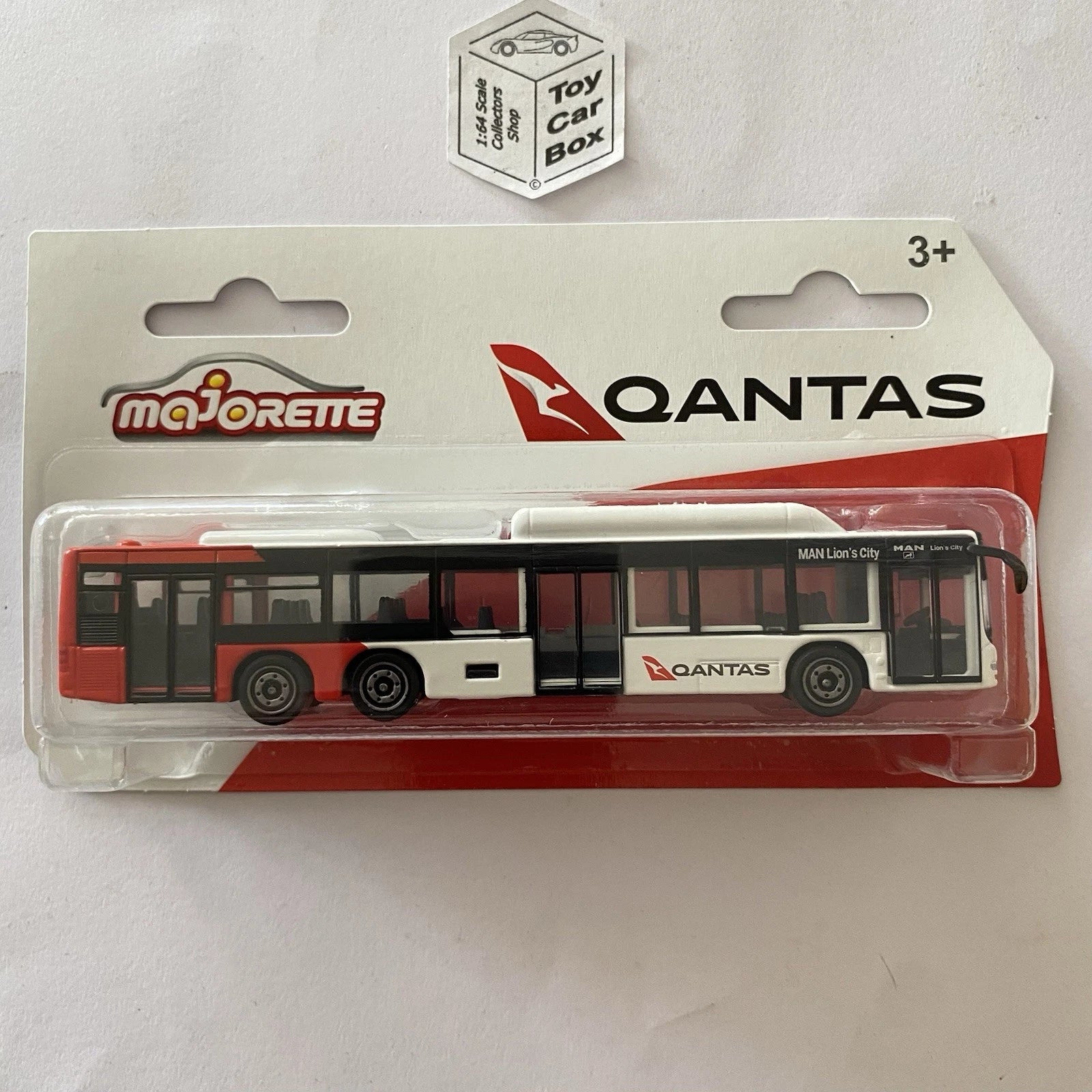 MAJORETTE - MAN Lion’s City C Bus (White ‘Qantas’ Airport Bus - Austra ...
