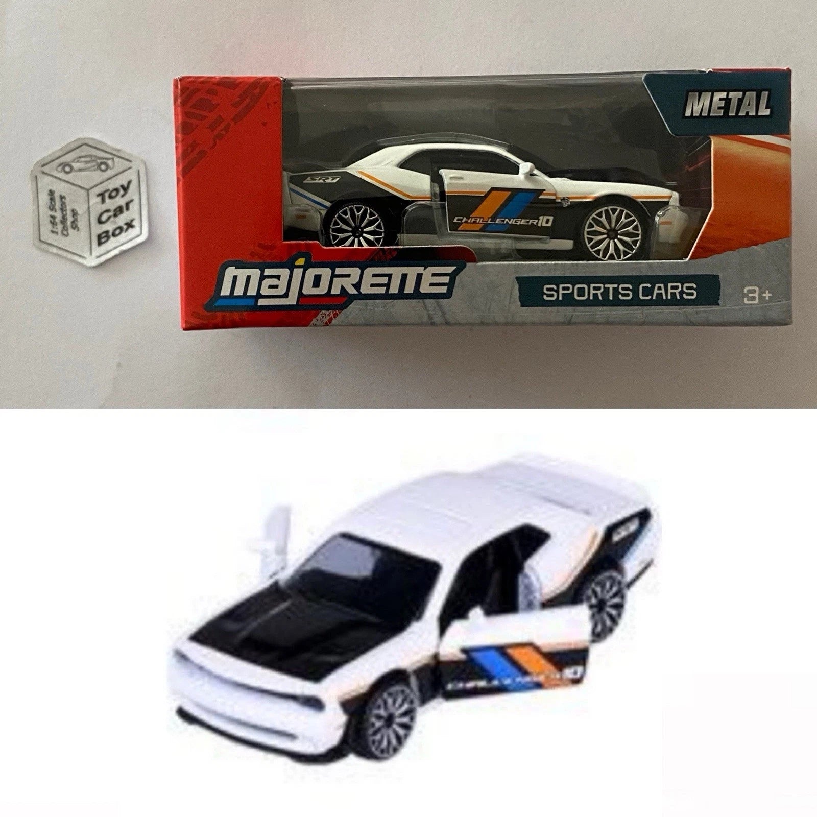 MAJORETTE - Dodge Challenger SRT (White - Sports Cars Box) 1/64 Scale ...