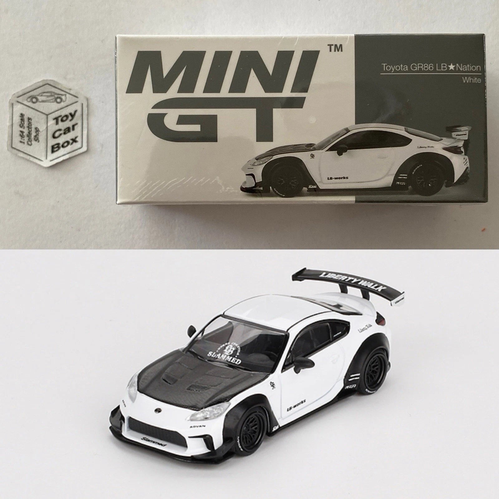 Mini GT #769 - Toyota GR86 LB Nation (White - 1/64 Sealed - Boxed) L75 ...